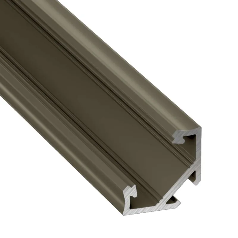 Kampinis LED profilis C, bronzinis 3m | Šviesos centras